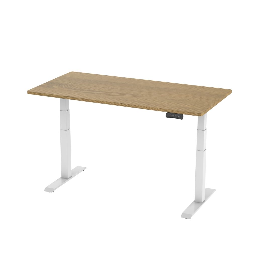 Hess PRO Programmable Electric Adjustable Table (Natural/ White ...