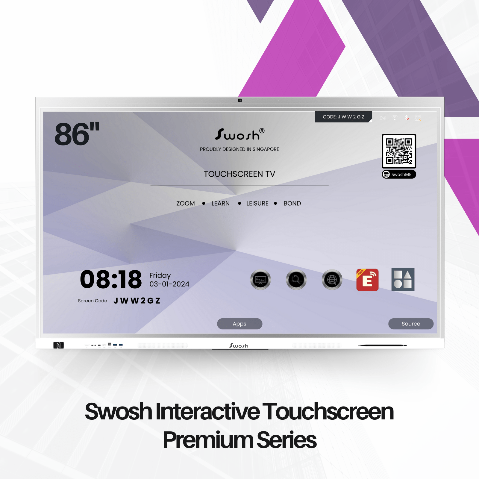 Swosh Interactive Touchscreen Education Series 75 Inch - Swosh ...