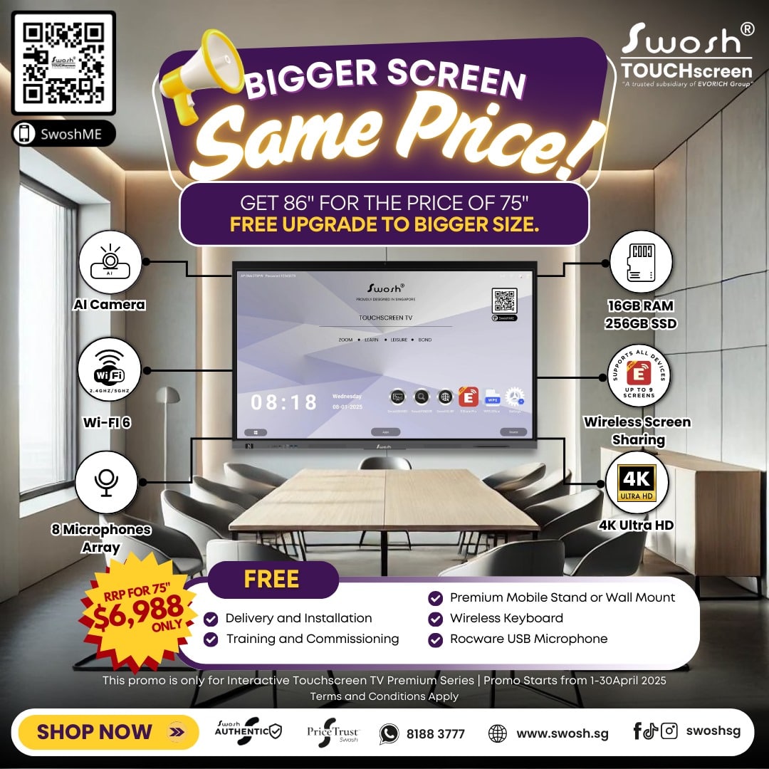 Swosh Interactive Solutions - Singapore 1st Interactive Touchscreen Display